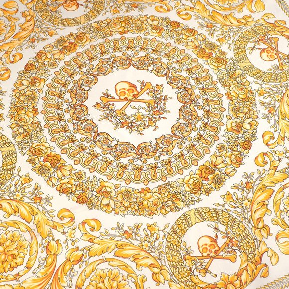 Versace | Accessories | Versace Unisex Medusa Baroque Skull Print Silk ...